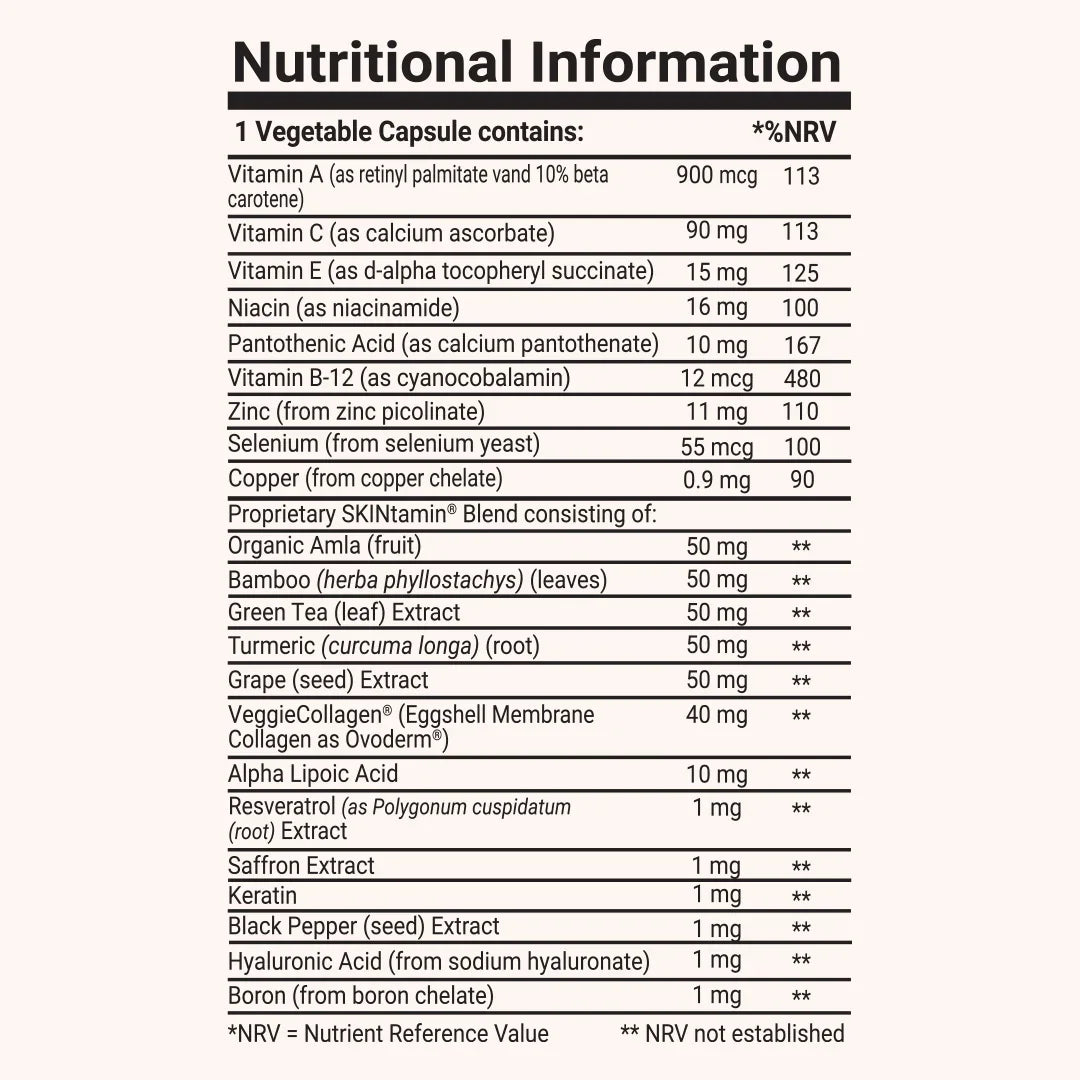 SKINtamin® | Vitamin for Skin Health & Collagen Support – HAIRtamin